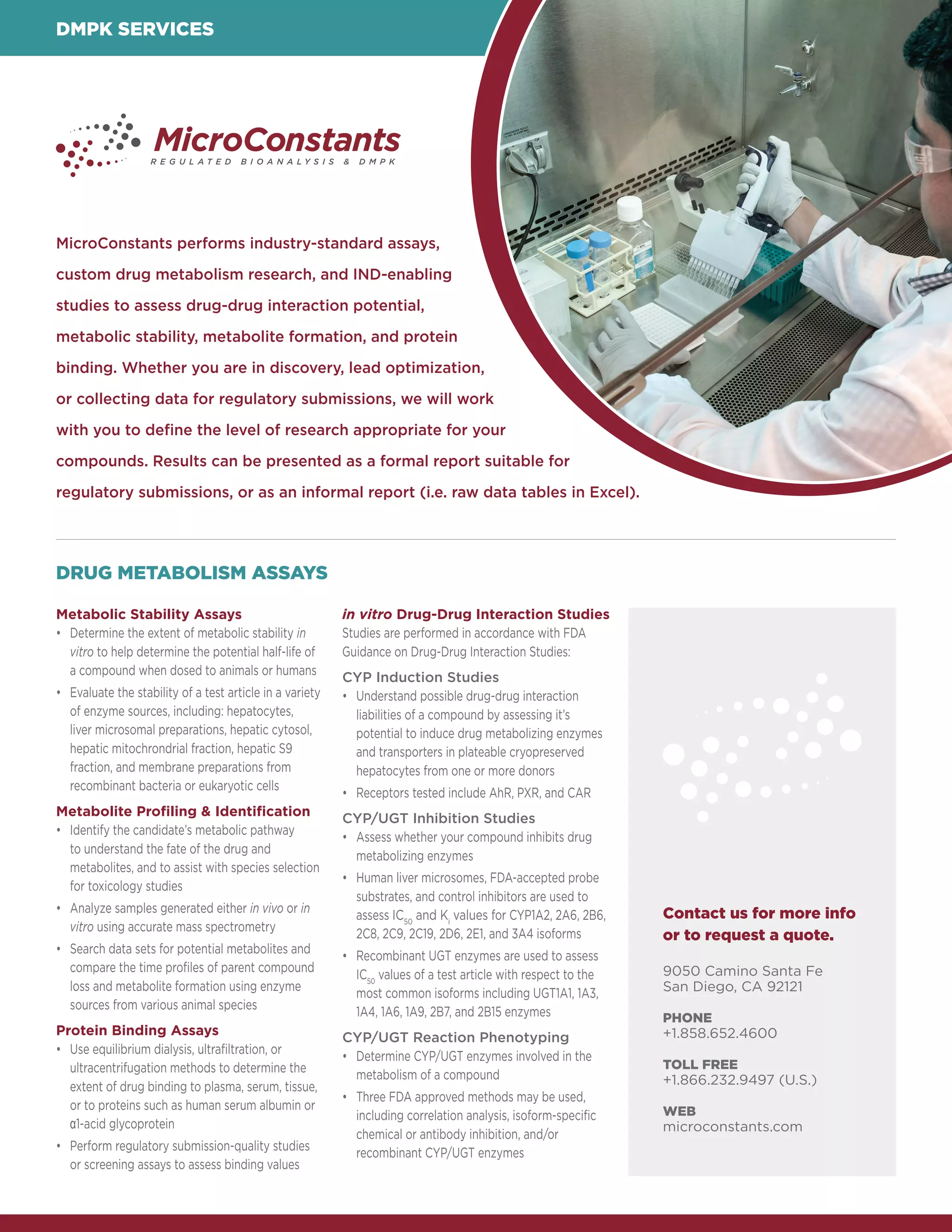 Drug Metabolism (DMPK) Assays | MicroConstants | PDF