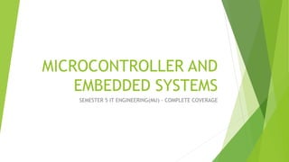 Microcontoller and Embedded System | PPTX
