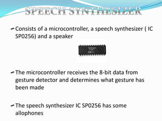 Microcontroll er based gesture vocalizer | PPT