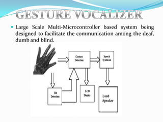 Microcontroll er based gesture vocalizer | PPT