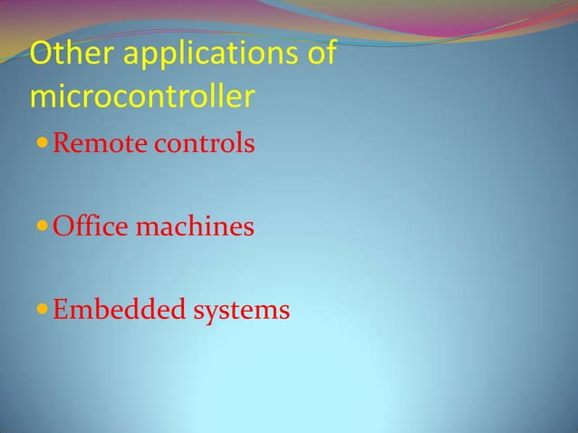 Microcontroller presentation | PPTX