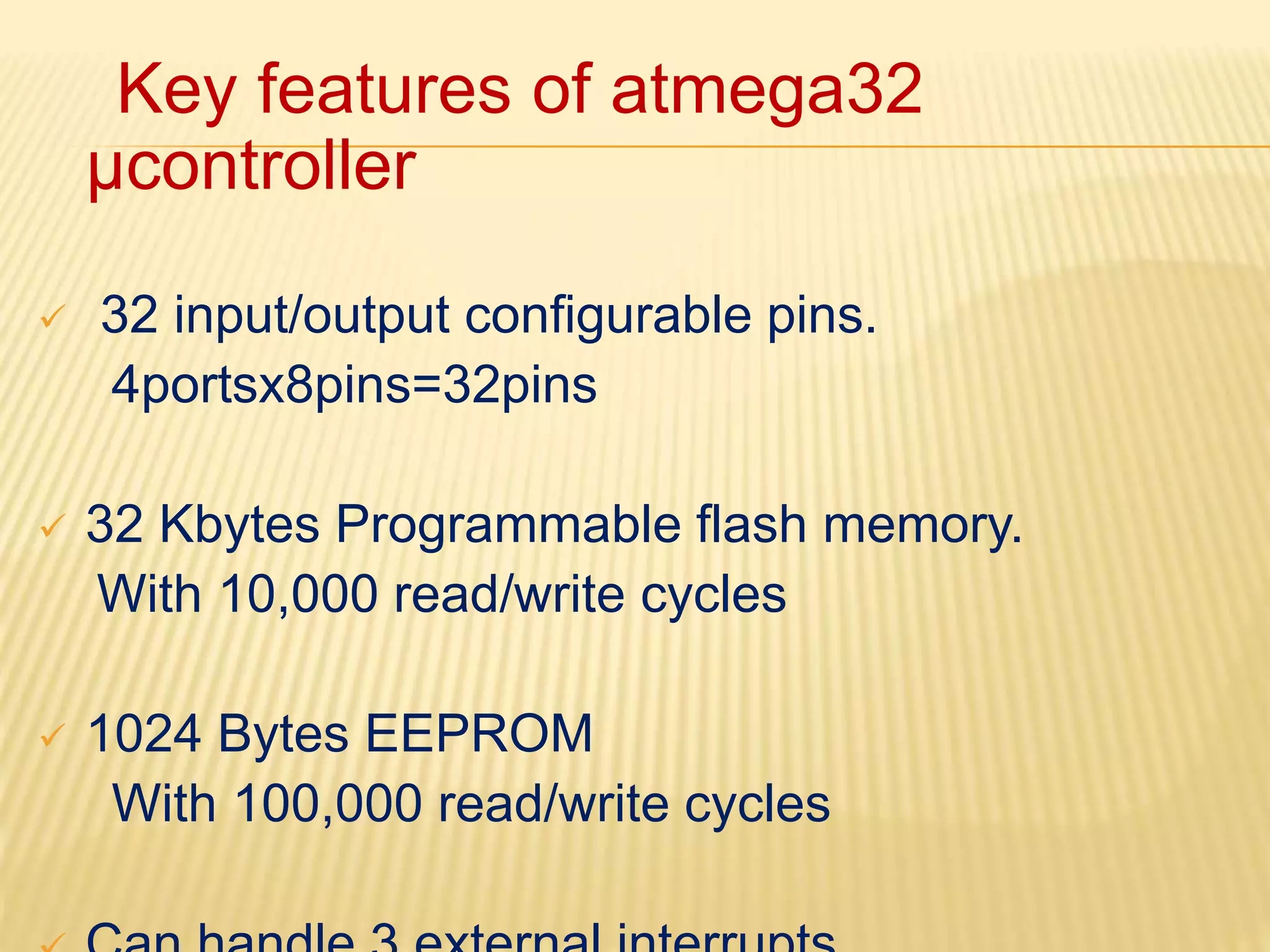 AVR ATmega32 | PPTX
