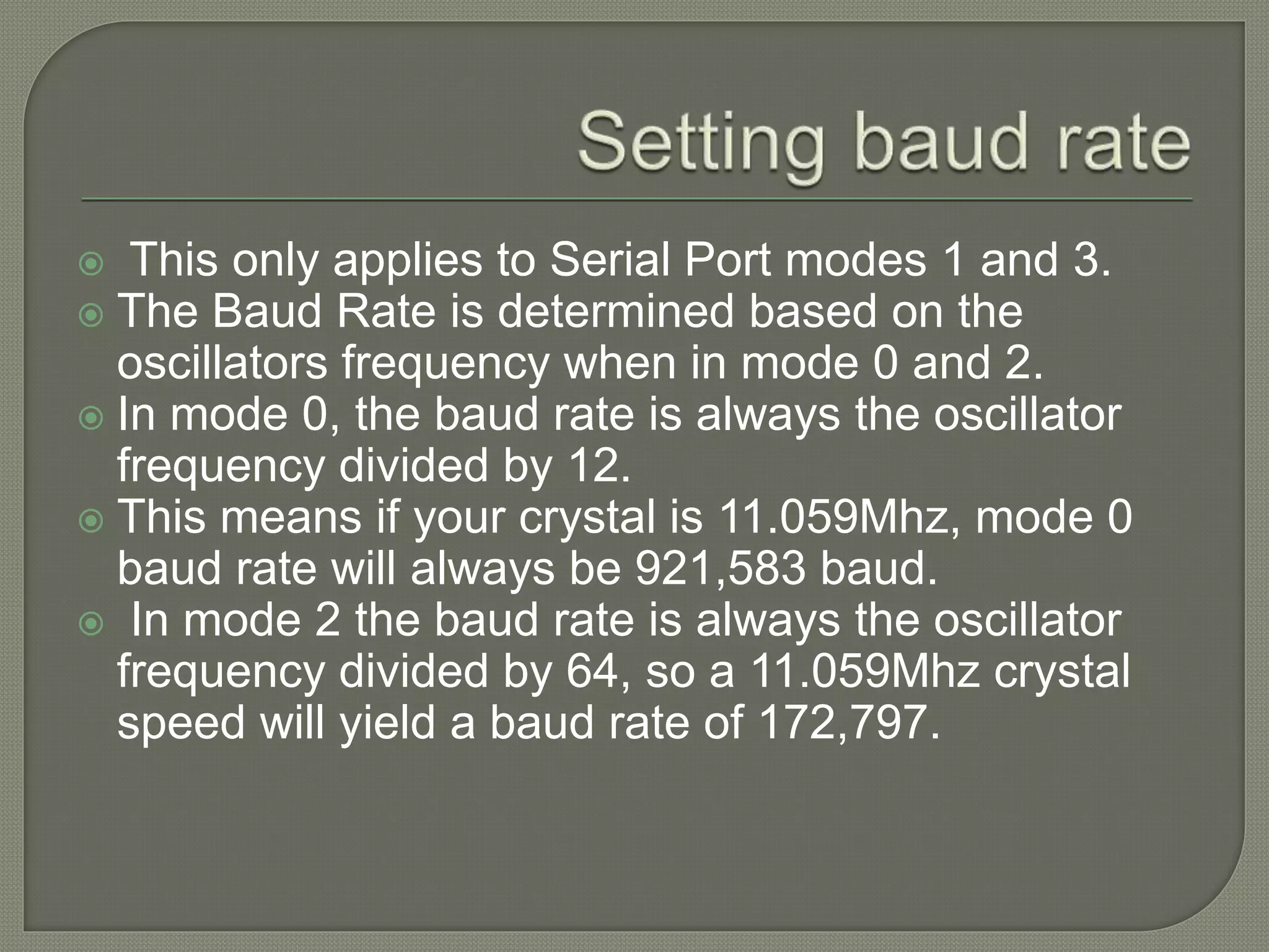 Microcontroller serial communication | PPTX