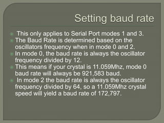 Microcontroller serial communication | PPTX