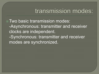 Microcontroller serial communication | PPTX