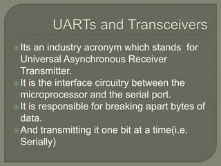Microcontroller serial communication | PPTX