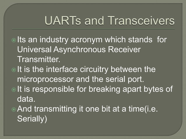 Microcontroller serial communication | PPT