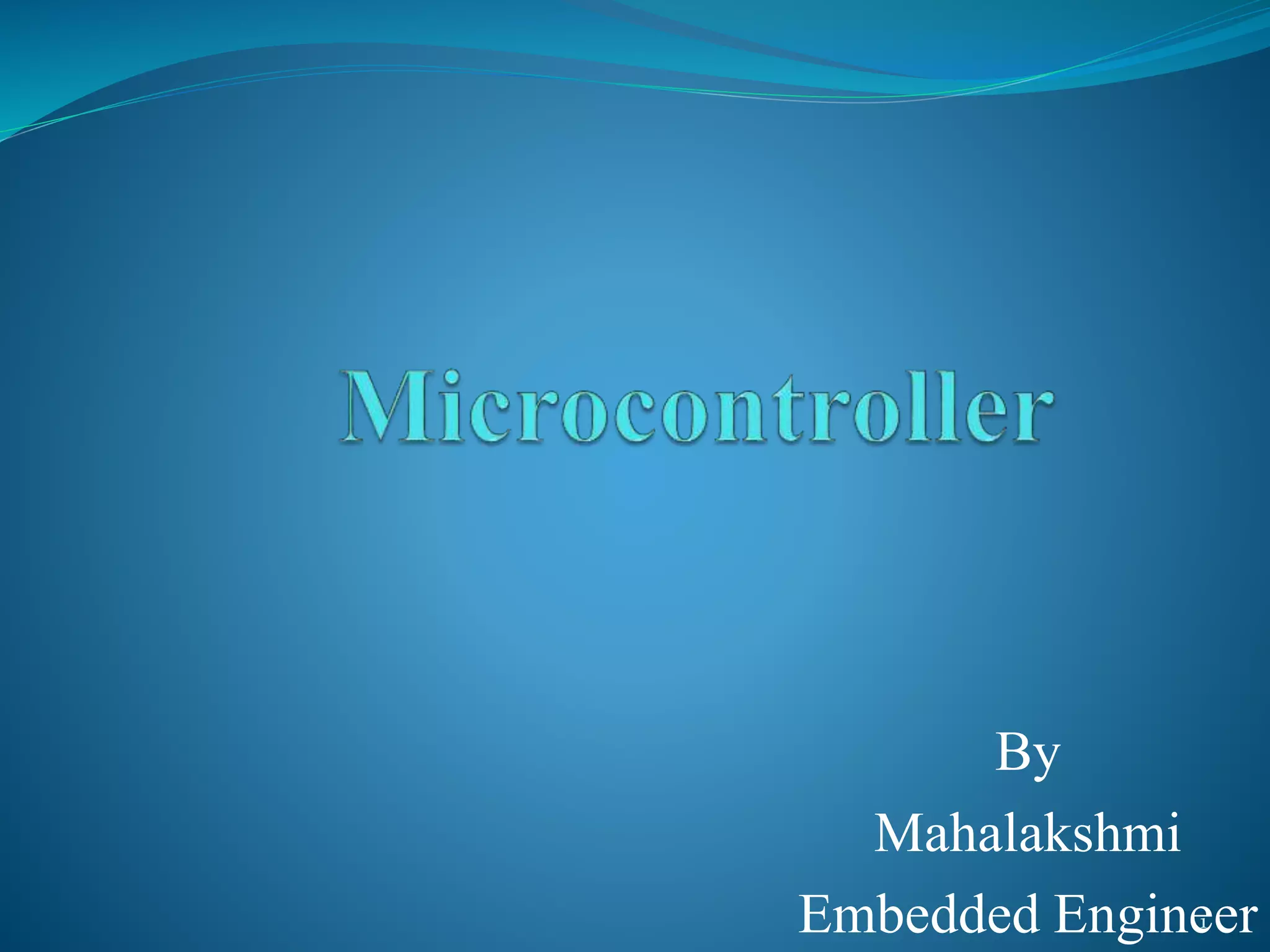 Microcontroller Ppt