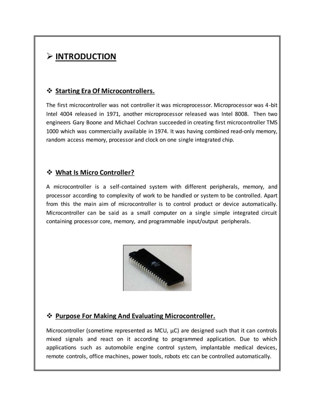 Micro controller | PDF