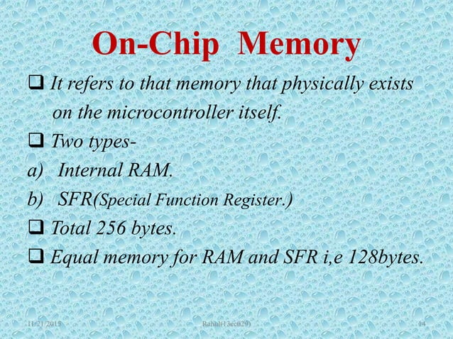 8051 Microcontroller ppt | PPTX