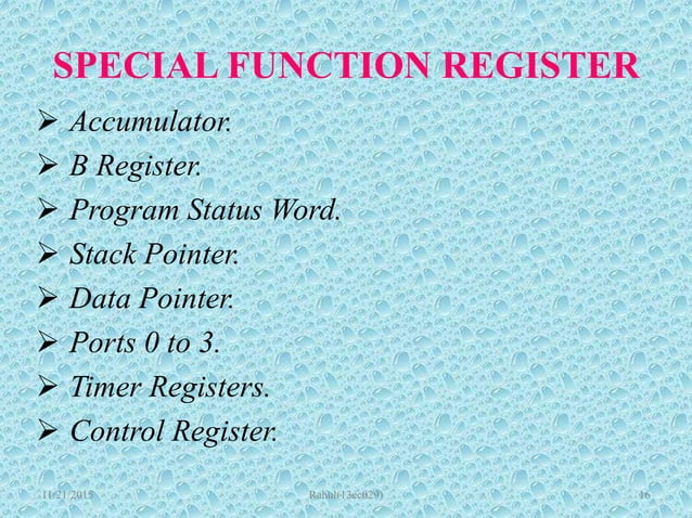 8051 Microcontroller ppt | PPTX
