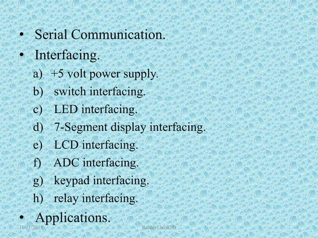 8051 Microcontroller ppt | PPTX