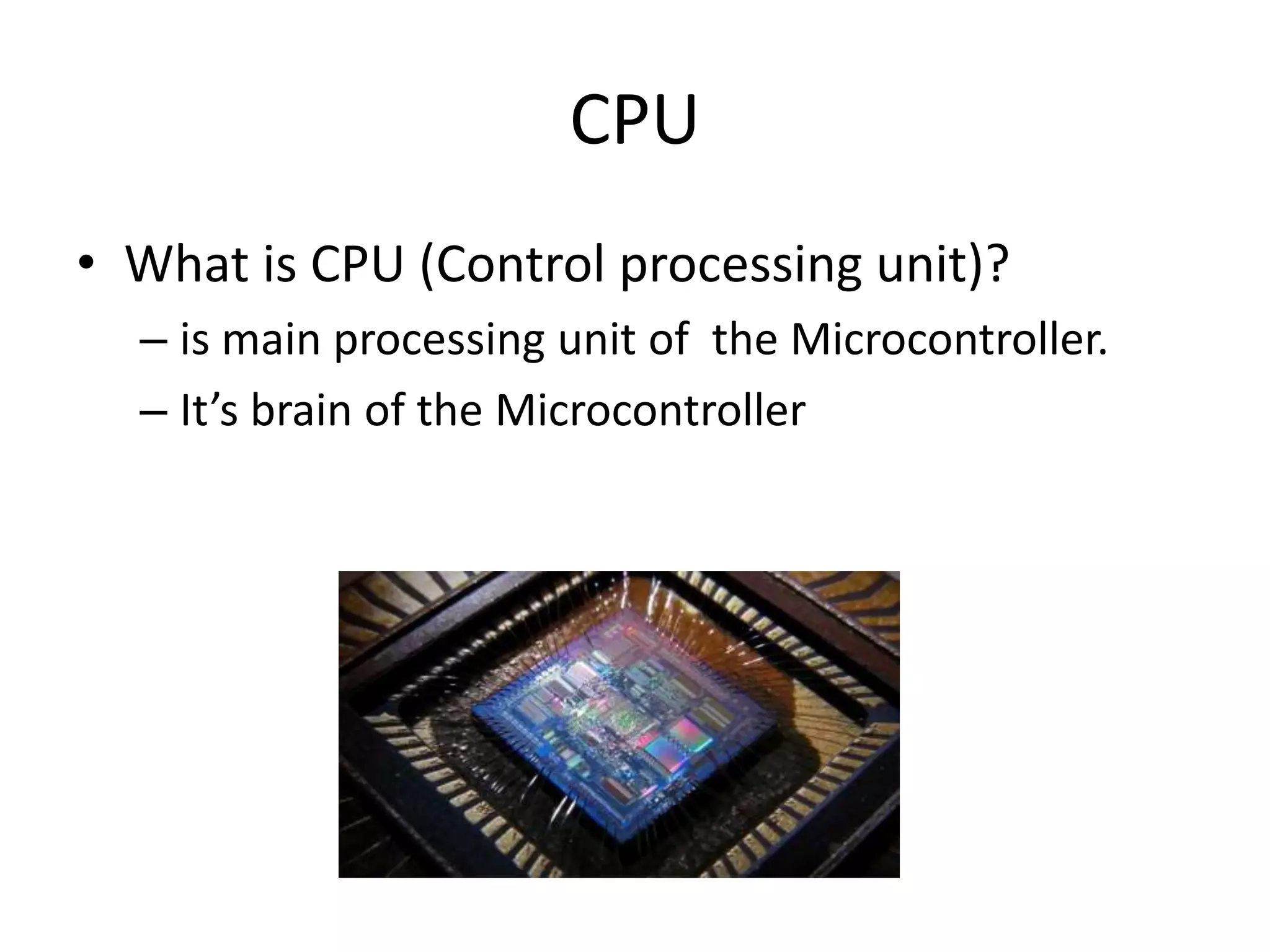 Microcontroller | PPTX