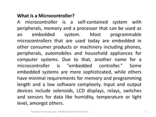 Microcontroller | PPTX