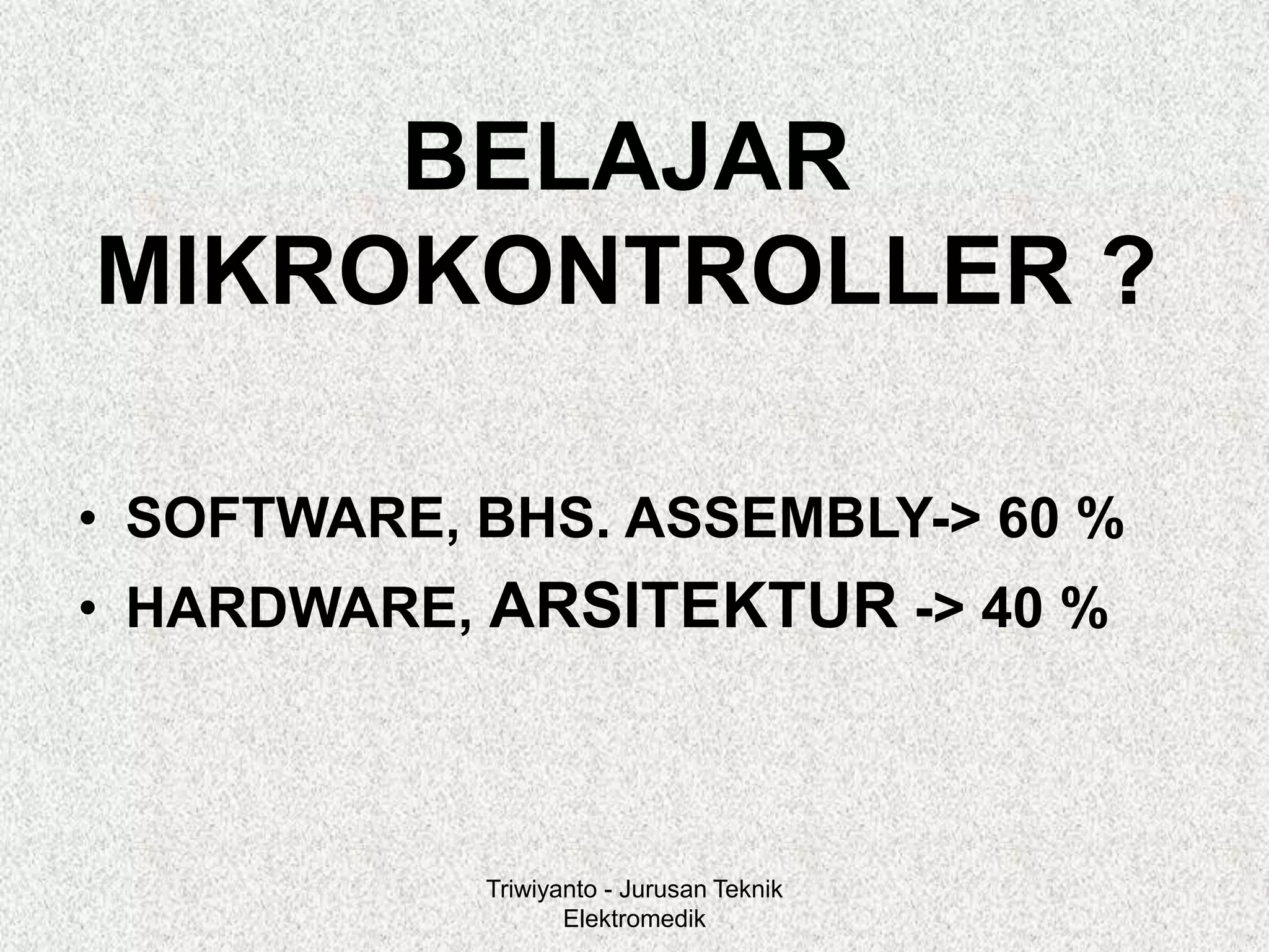 Microcontroller 8051 Ppt