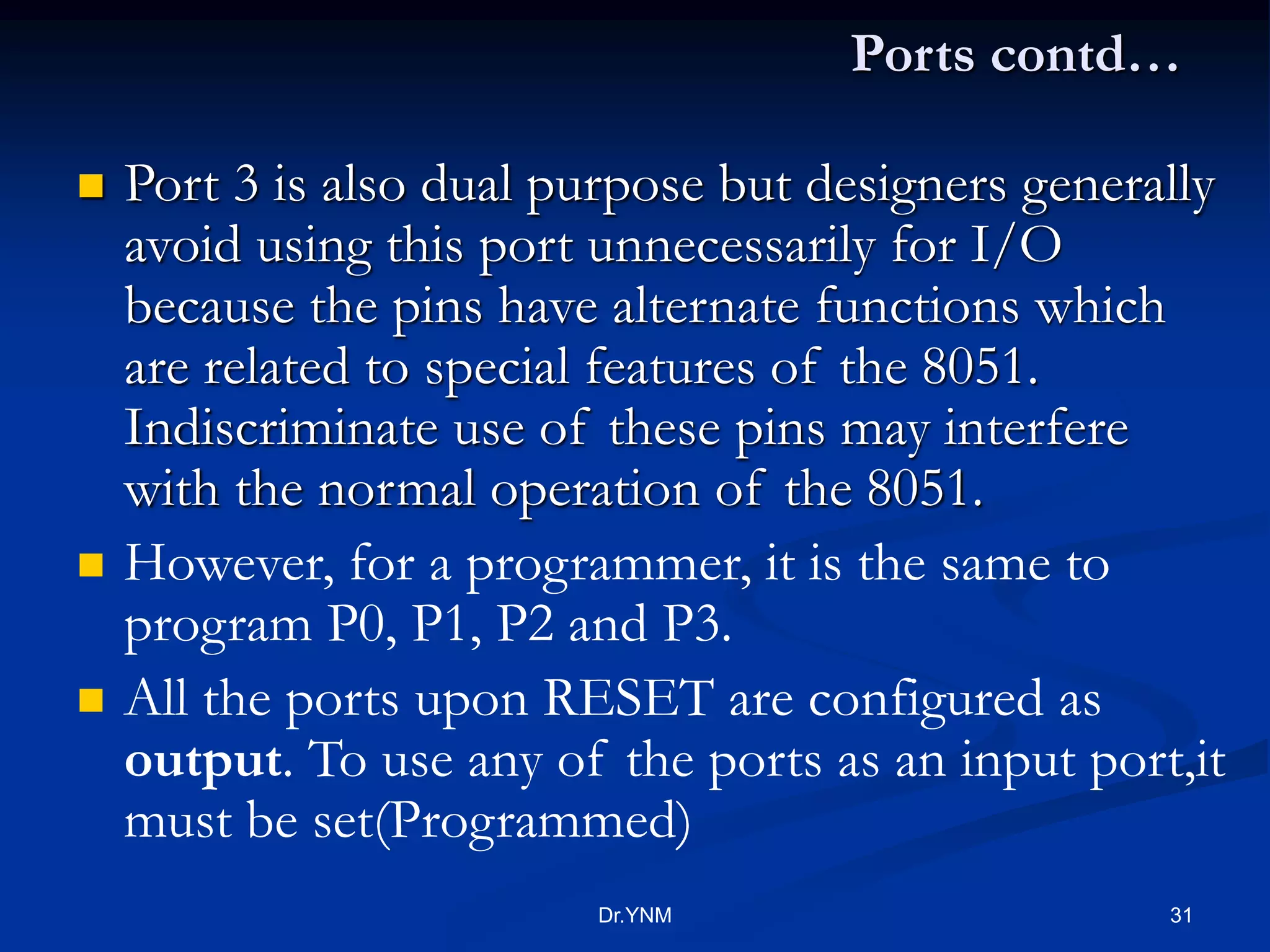 Microcontroller 8051ppt Operating Systems Computer Software And