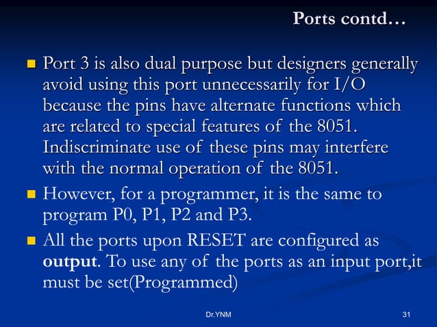 Microcontroller-8051.ppt | Operating Systems | Computer Software and ...