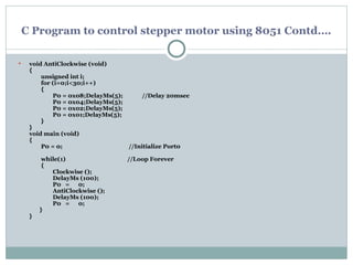 microcontroller pwm stepper moter prog 2.ppt