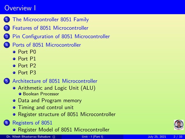 Microcontroller 8051 basics (part I) | PPT