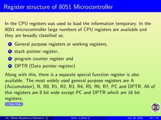 Microcontroller 8051 basics (part I) | PPT