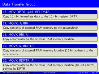 Microcontroller 8051 instruction set and assemble directives | PDF