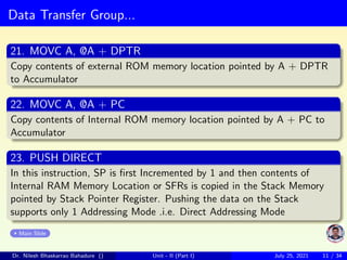 Microcontroller 8051 instruction set and assemble directives | PDF