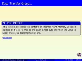 Microcontroller 8051 instruction set and assemble directives | PDF