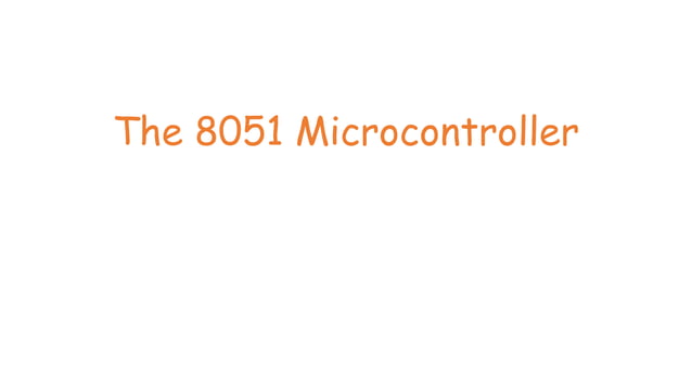 Microcontroller 8051 introduction | PPT