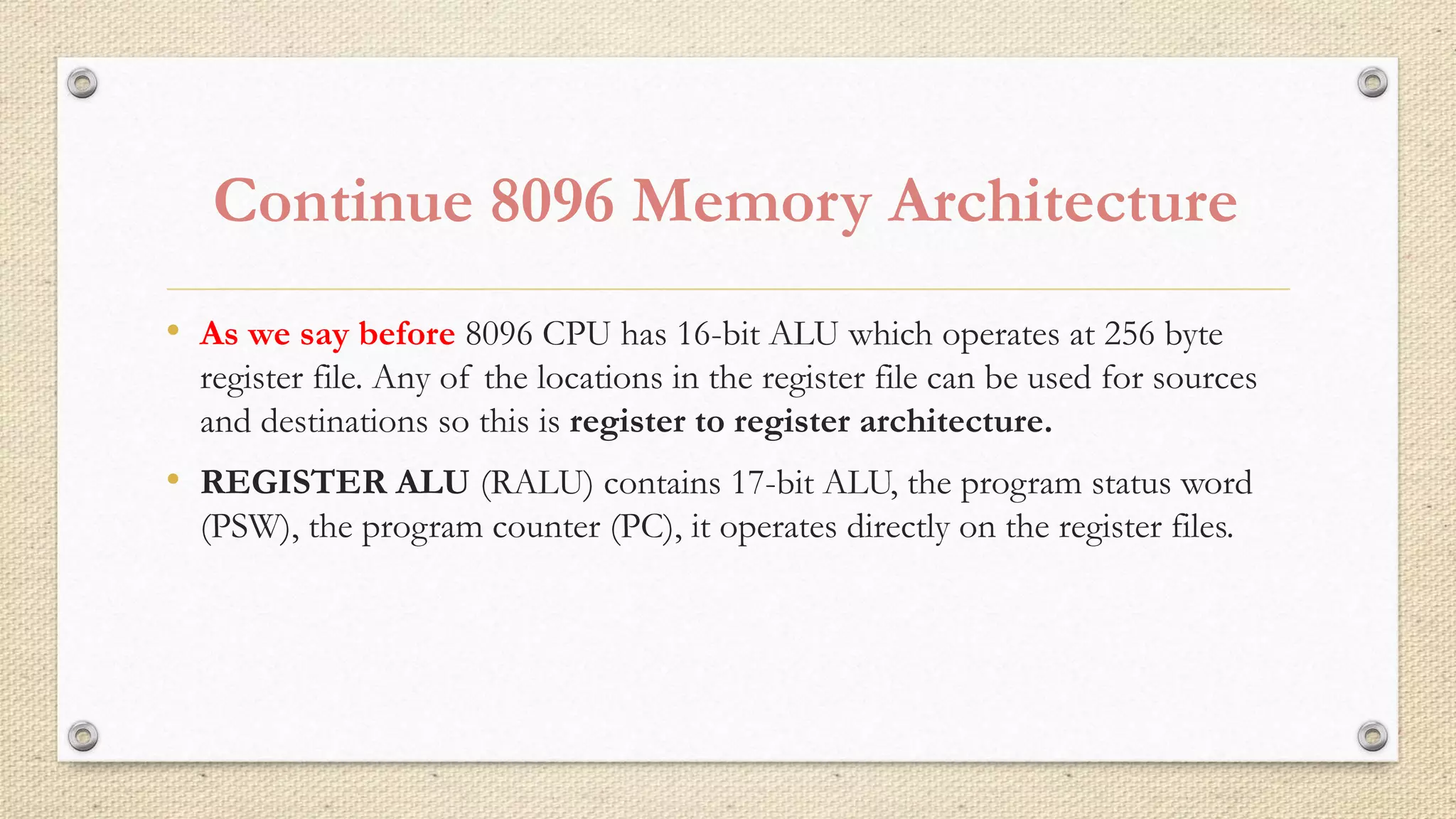 Microcontroller 8096 | PPTX