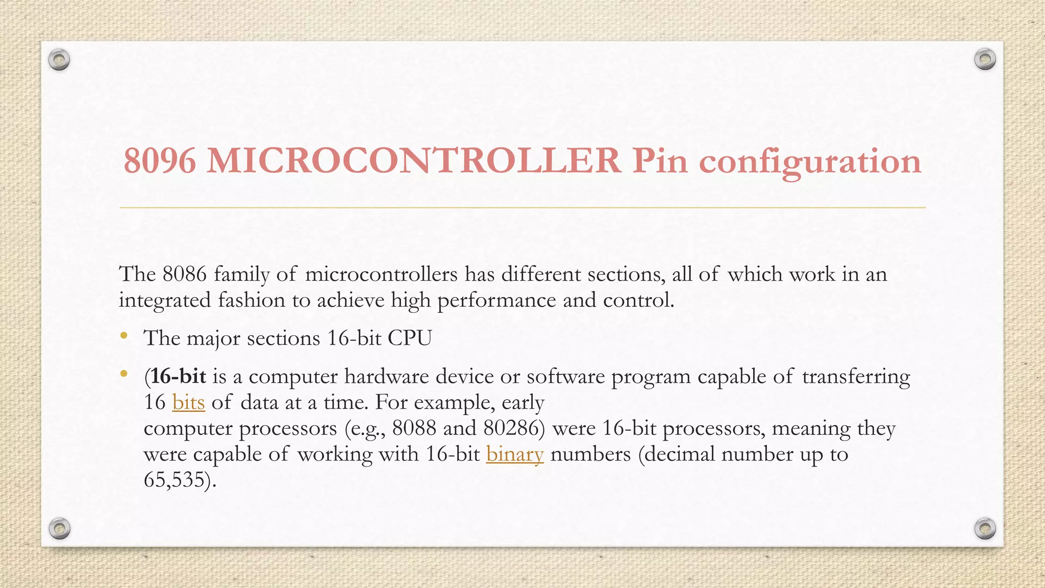 Microcontroller 8096 | PPTX