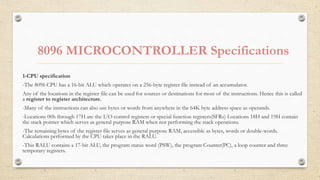 Microcontroller 8096 | PPTX