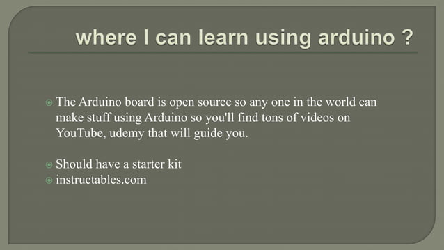 Microcontroller Arduino Uno Board Ppt