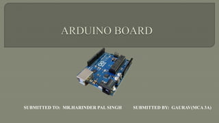 Microcontroller arduino uno board | PPT