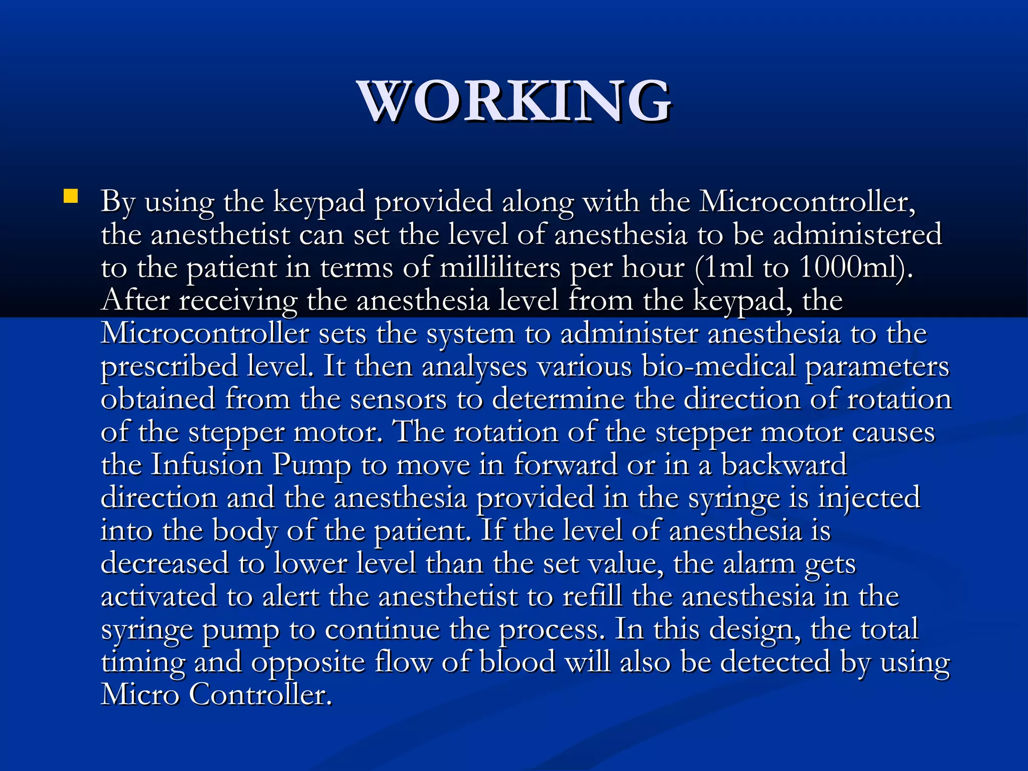 Microcontroller Based Anesthesia Inject Ppt