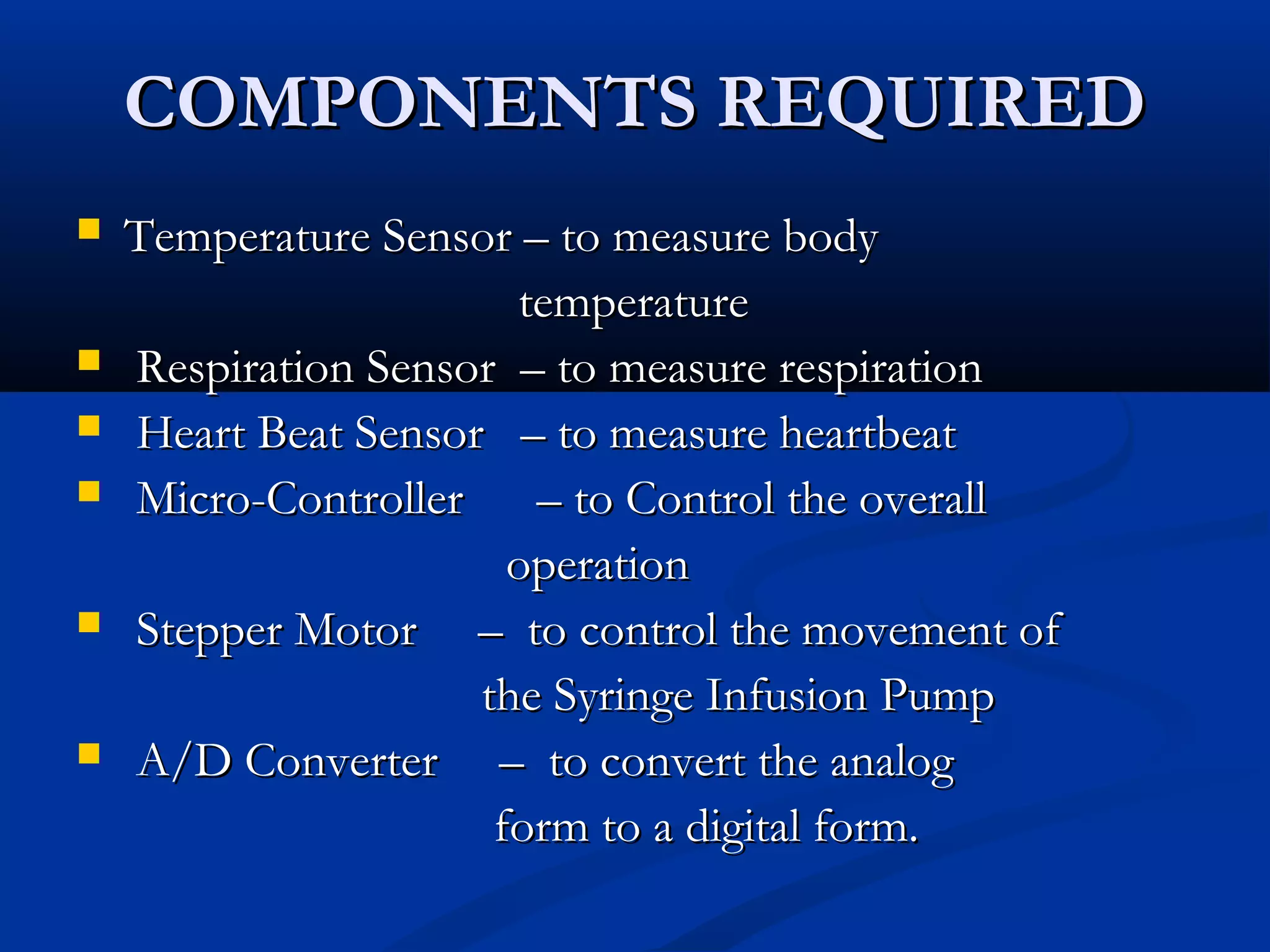 Microcontroller Based Anesthesia Inject Ppt