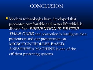 Microcontroller based anesthesia inject | PPT