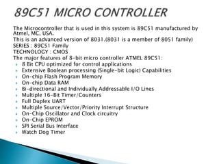 Microcontroller Based Anesthesia Injector.pptx | Computing | Technology & Computing