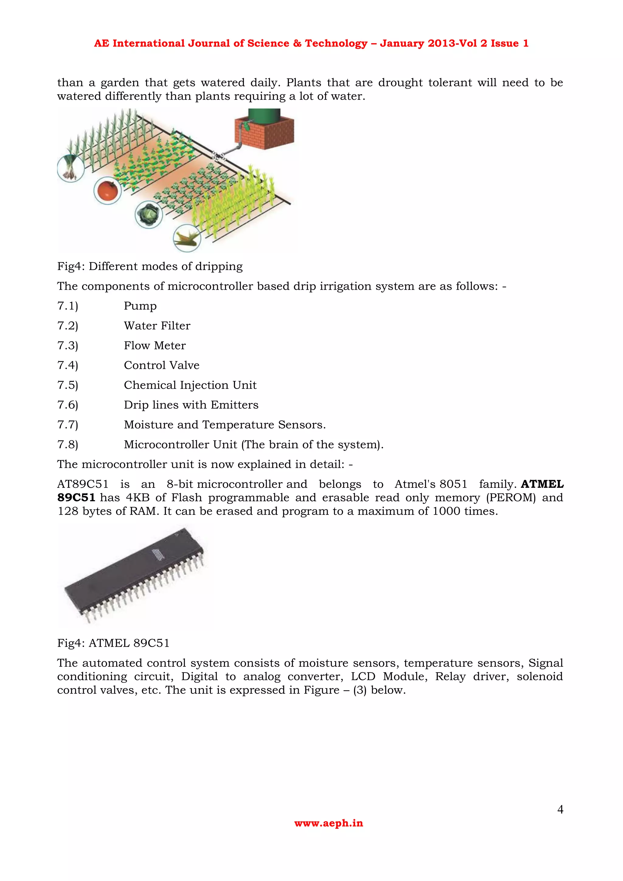Microcontroller based automation of drip irrigation system | PDF
