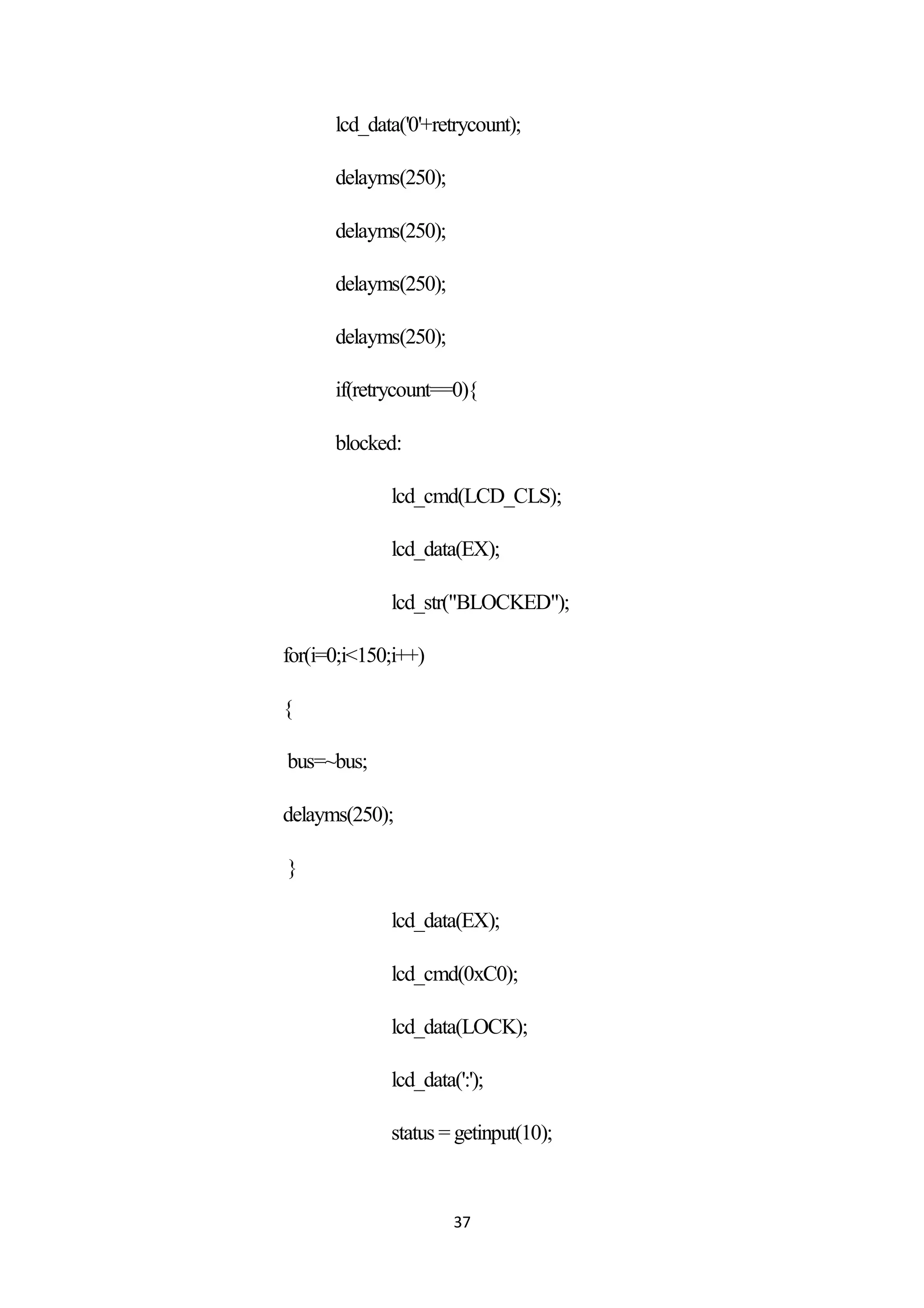 Microcontroller based digital code lock report 2 | PDF