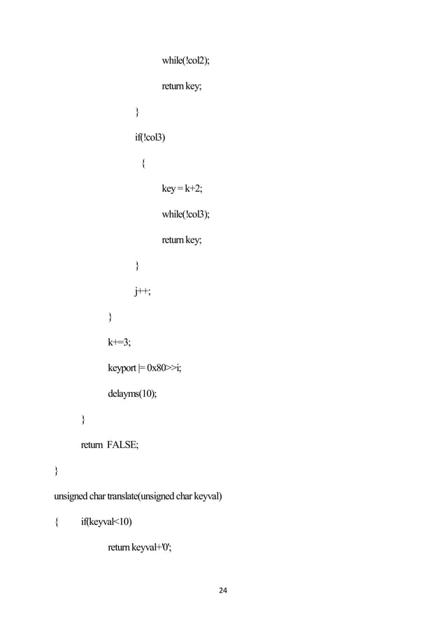 Microcontroller based digital code lock report 2