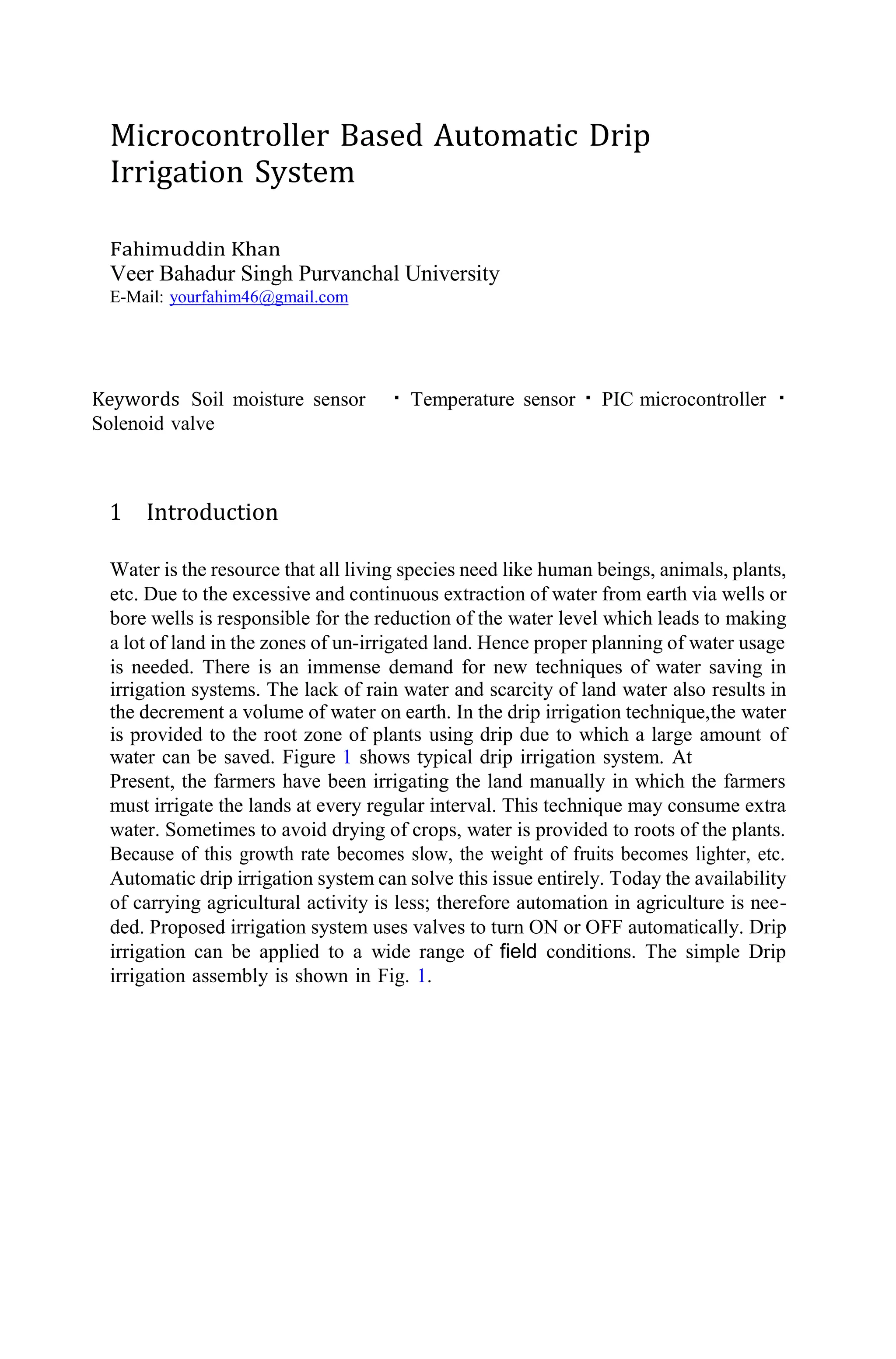 Microcontroller based drip irrigation system.pdf