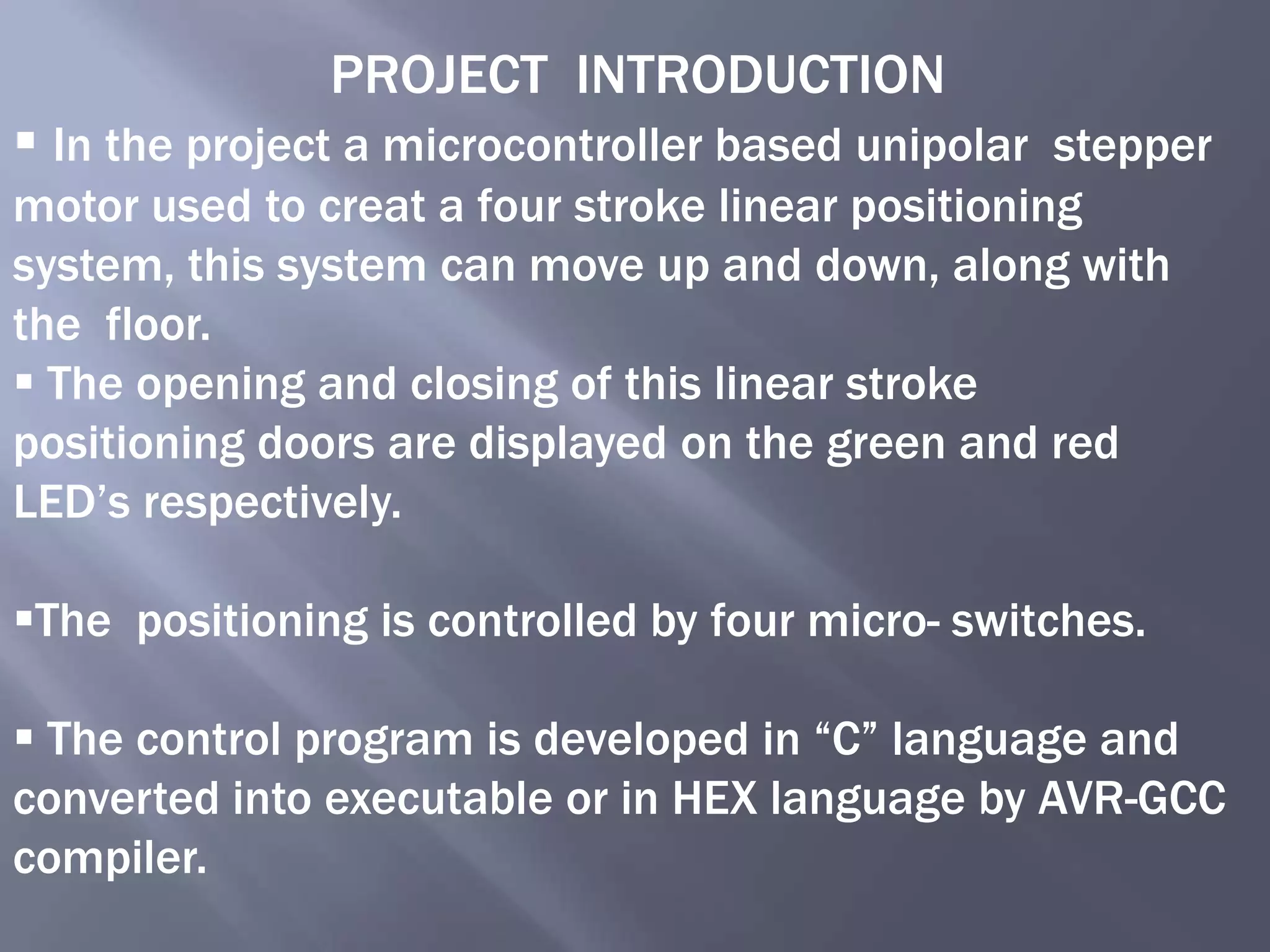 Microcontroller based four step linear stroke positioning system | PPTX | Computer Peripherals ...