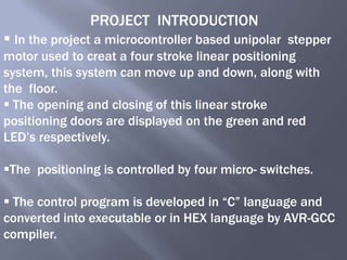 Microcontroller based four step linear stroke positioning system | PPTX | Computer Peripherals ...
