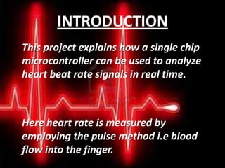 Microcontroller based heart rate meter | PPTX