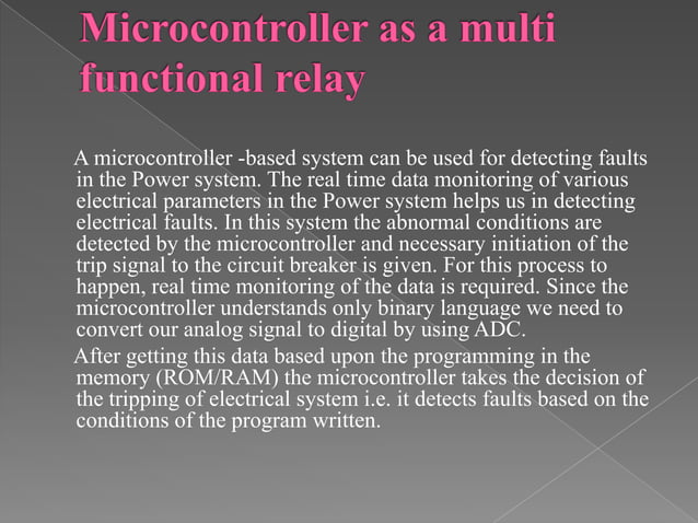 Microcontroller based multifunction_relay | PPT