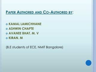 Microcontroller based remote locator | PPTX