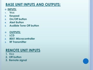 Microcontroller based remote locator | PPTX