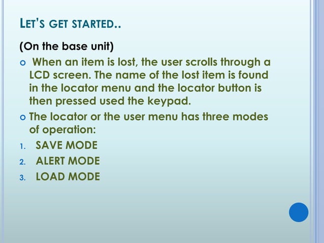 Microcontroller based remote locator | PPTX