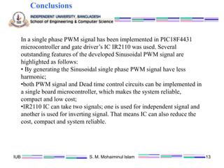 Microcontroller based sinusoidal pwm inverter for photovoltaic application | PPTX