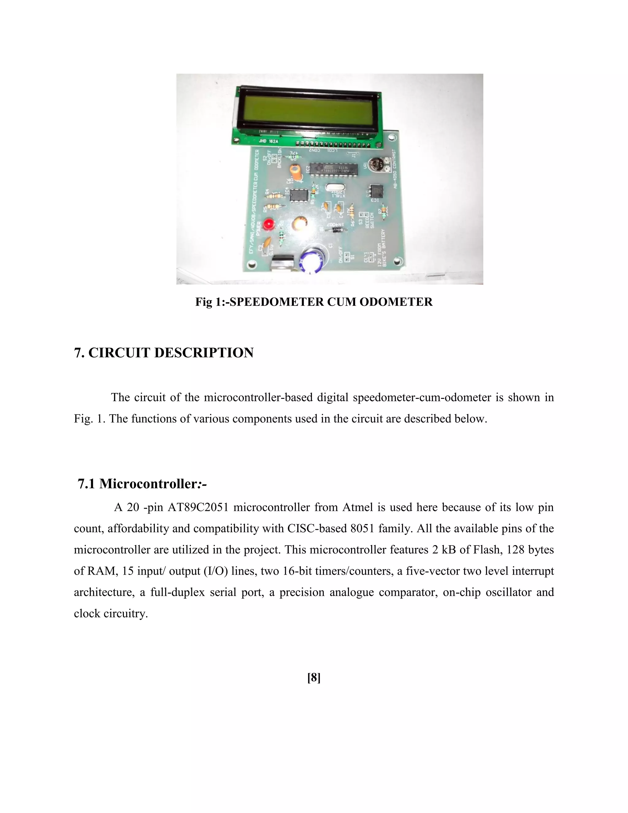 Microcontroller based speedo meter cum odometer | PDF